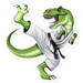 T-rex Dinosaur Karate Sticker, Kickboxing Sticker, Martial Arts Sticker ...