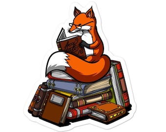 Fox Wine Drinking Party Sticker Fox Decals Womens Fox | Etsy