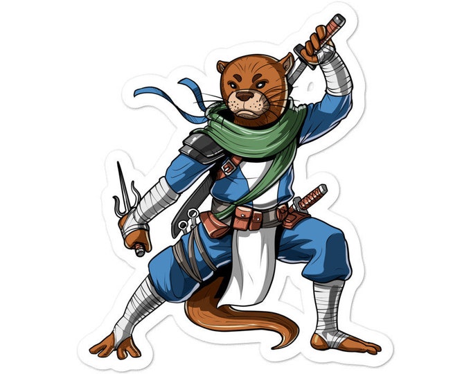 Panda Bear Ninja Sticker Funny Panda Samurai Sticker Panda | Etsy