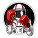 Astronaut Boxing Sticker - Kickboxing Sticker - Muay Thai Sticker ...
