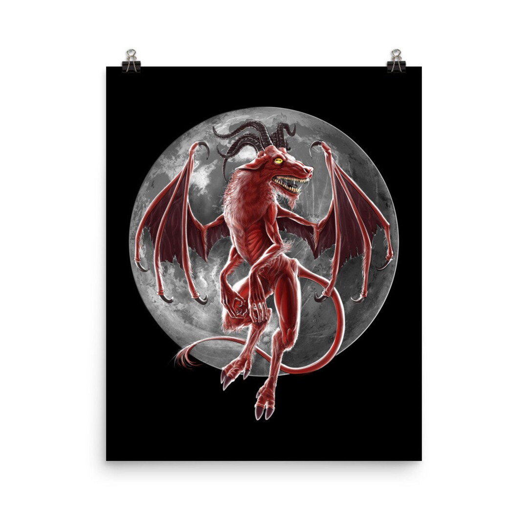 Jersey Devil Poster Cryptid Creatures Art Print Cryptids Wall Decor ...