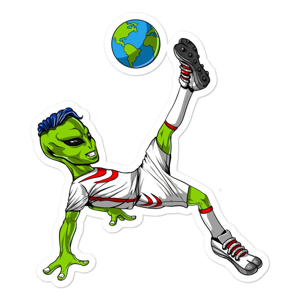 Space Alien Soccer Sticker Funny Soccer Boys Gifts UFO - Etsy
