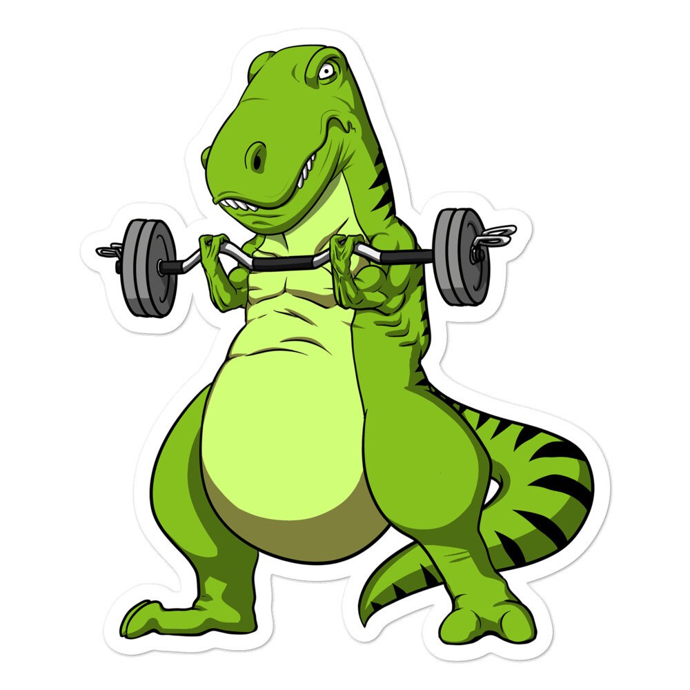 T-rex Dinosaur Fitness Sticker Dinosaur Gym Workout Decals - Etsy