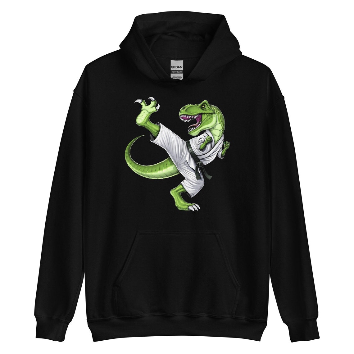 Karate T-rex Dinosaur Hoodie, Karate Hoodie, Kickboxing Hoodie, Martial ...