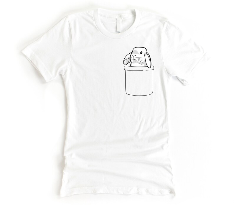 Pocket Rabbit T-shirt Cute Rabbit Tee Funny Bunny Shirt - Etsy