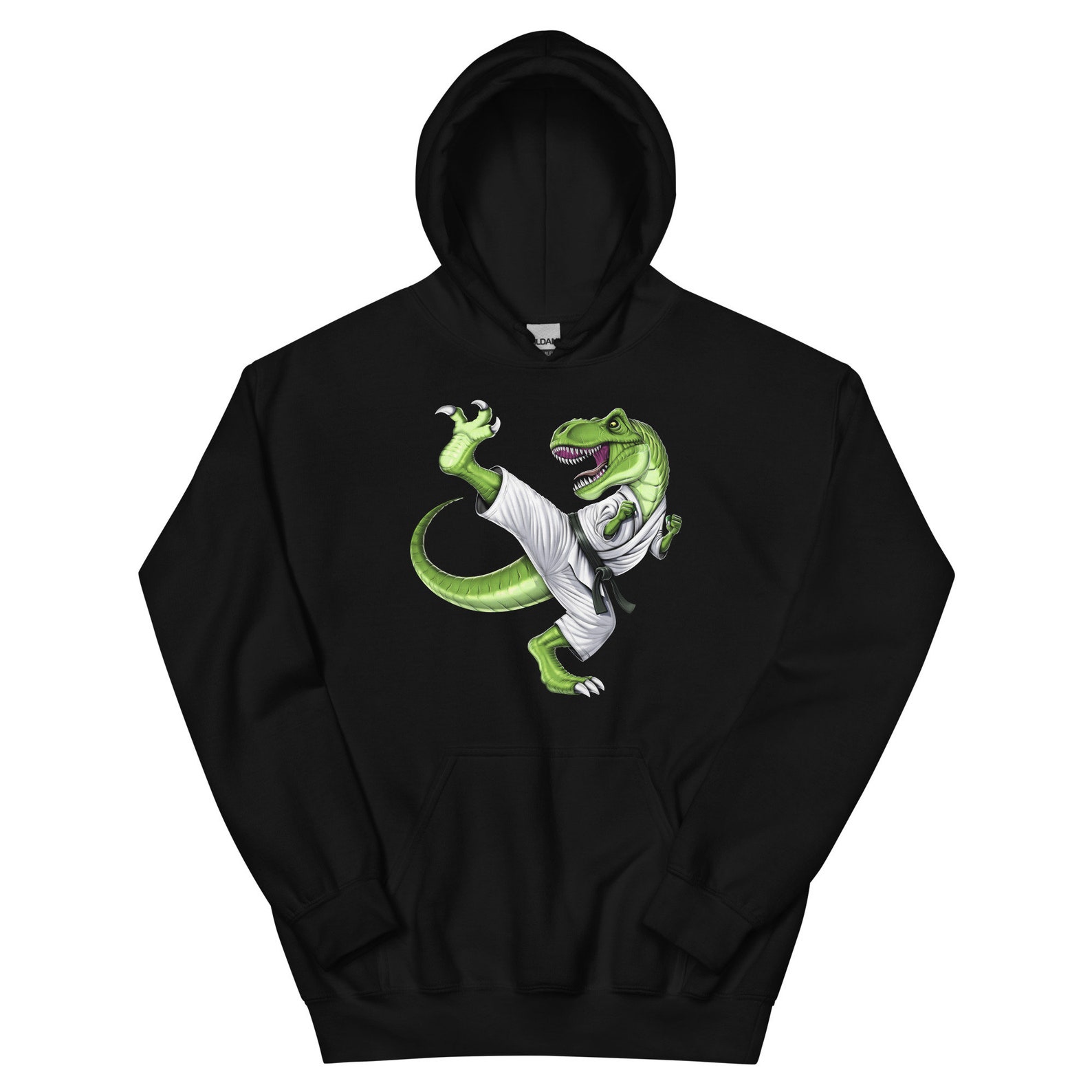 Karate T-rex Dinosaur Hoodie, Karate Hoodie, Kickboxing Hoodie, Martial ...