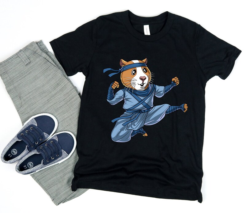 Guinea Pig Karate Ninja Kids Shirt Kickboxing Kung Fu Boys | Etsy