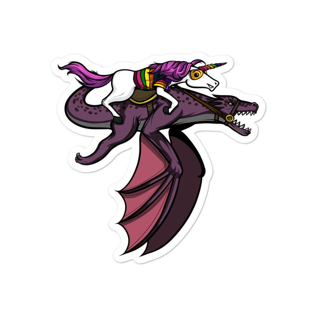 Unicorn Dragon Sticker - Kids Unicorn Gifts - Girls Unicorn Sticker ...