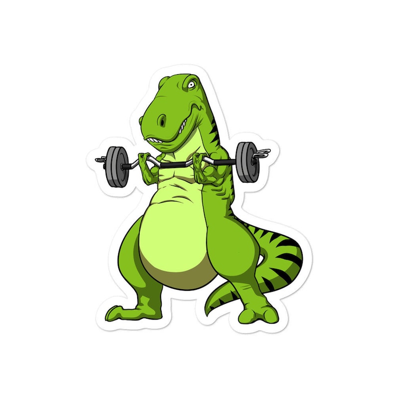 T-rex Dinosaur Fitness Sticker Dinosaur Gym Workout Decals - Etsy