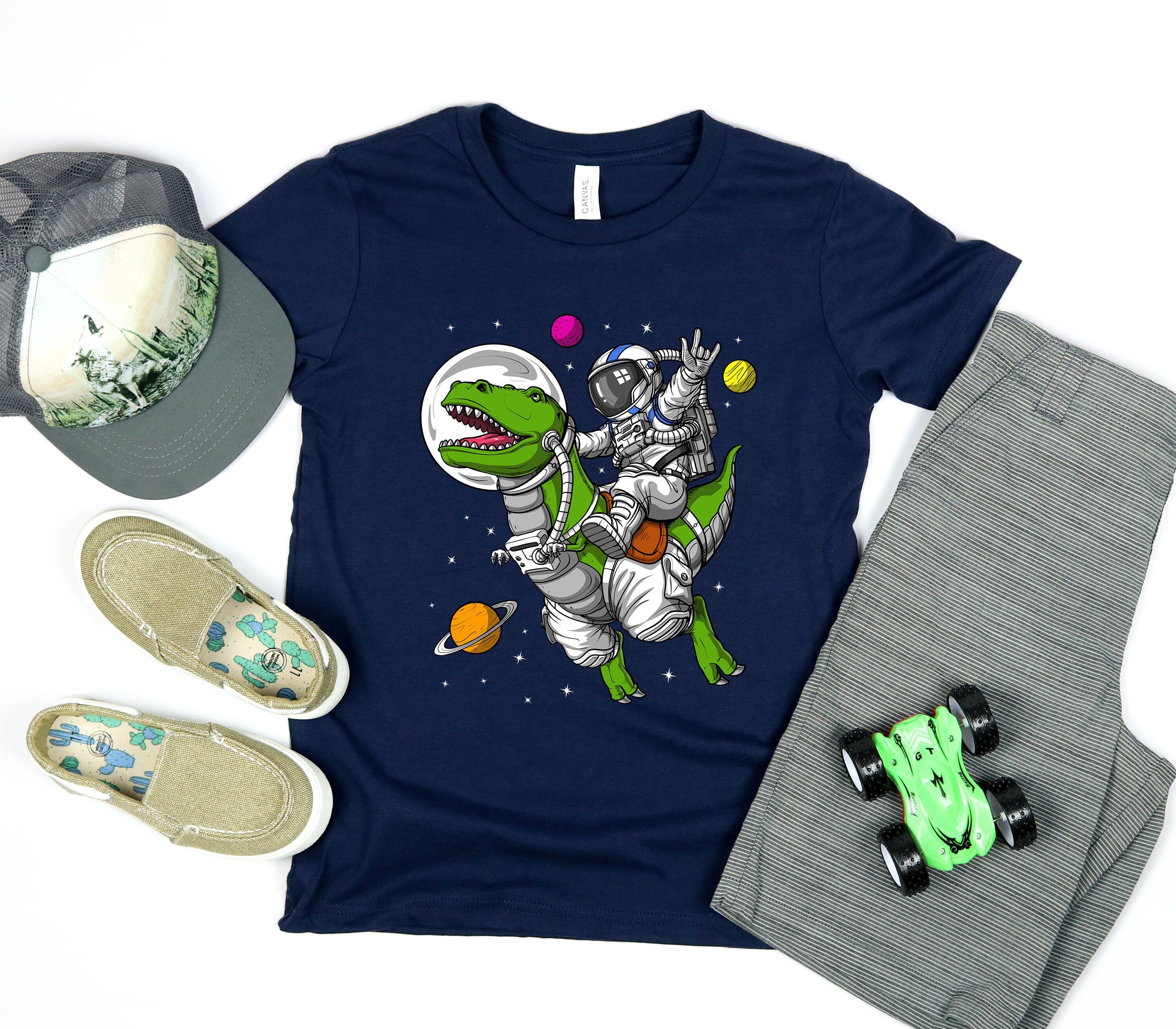 Space Astronaut Riding T-rex Dinosaur Kids Shirt Funny | Etsy