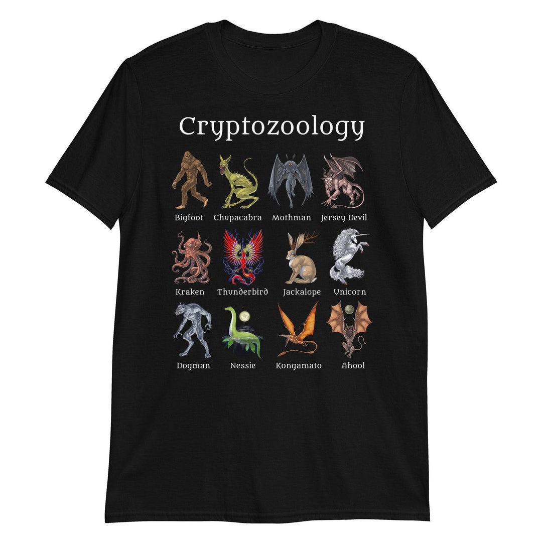 Cryptozoology Shirt, Cryptid Creatures Tee, Bigfoot Mothman Shirts ...