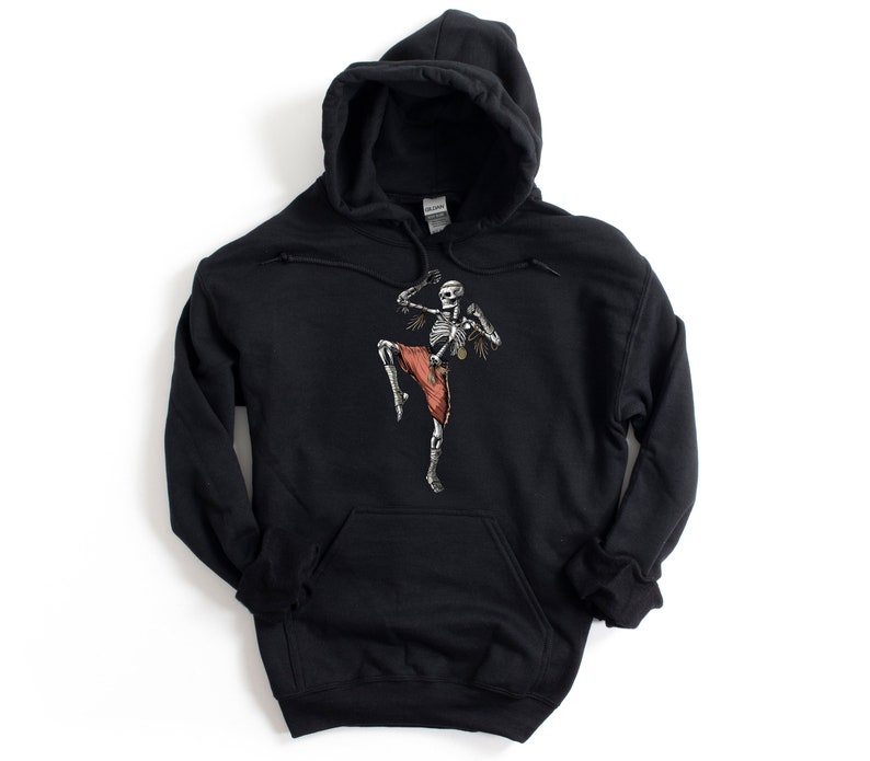 Skeleton Muay Thai Hoodie Kung Fu Martial Arts Hoodie - Etsy