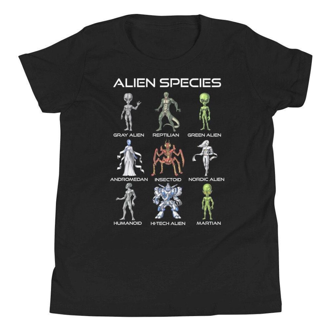 Alien Kids T-shirt, Space Aliens Boys Shirt, Alien Kiids Tee ...