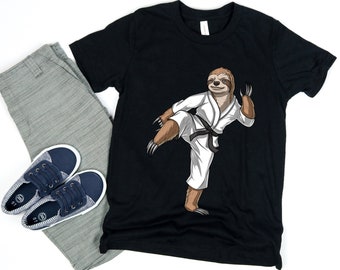 Sloth Karate Shirt - Etsy