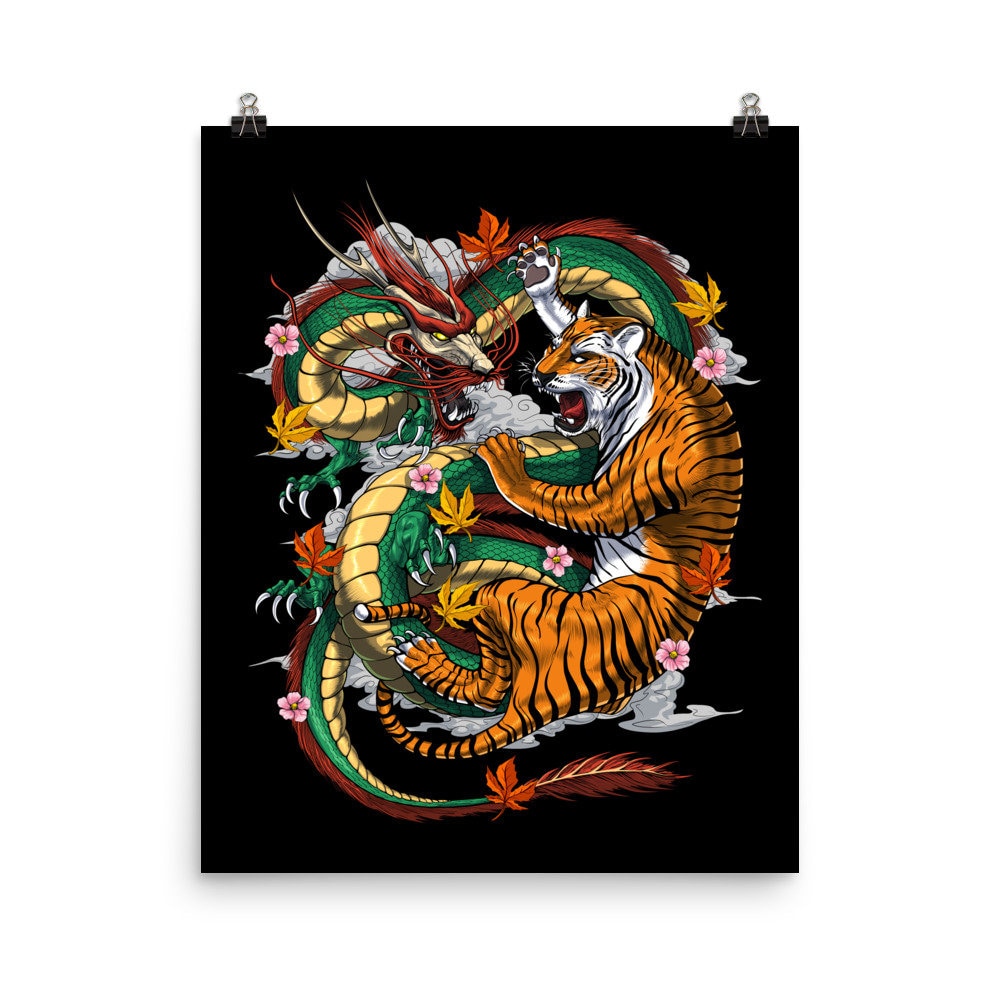 Tiger Vs Dragon Painting