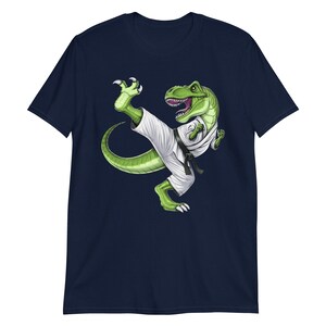 Karate T-rex Dinosaur Shirt, Karate Mens Shirt, Kickboxing Unisex Tee ...
