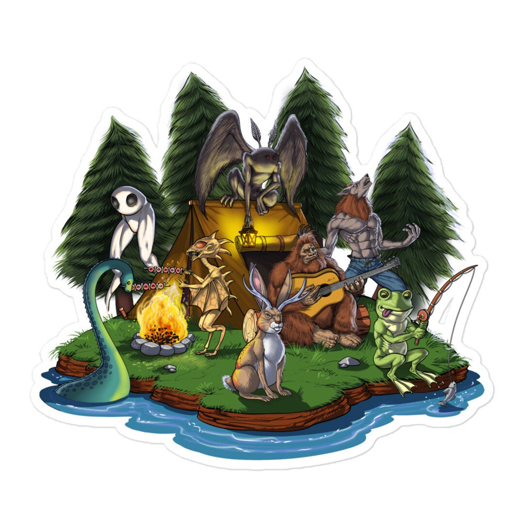 Cryptozoology Sticker - Cryptid Creatures Sticker - Cryptids Stickers ...