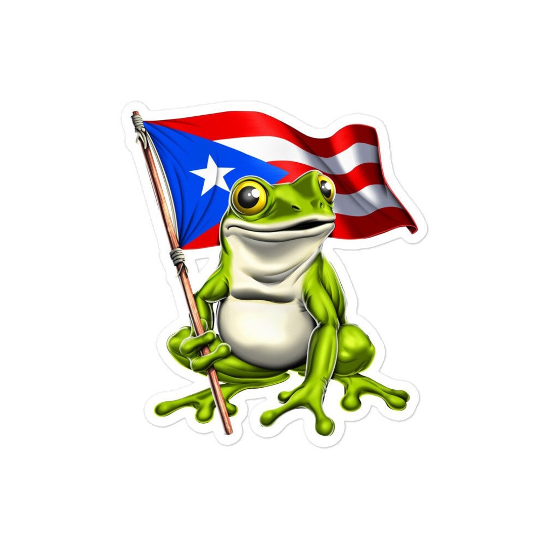 Coqui Frog Sticker, Puerto Rico Flag Sticker, Boricua Sticker, Taino ...