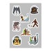 Cryptozoology Sticker Sheet Cryptids Sticker Bundle Mythological ...