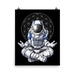 Astronaut Meditation Poster, Space Planets Art Print, Yoga Zen Print ...