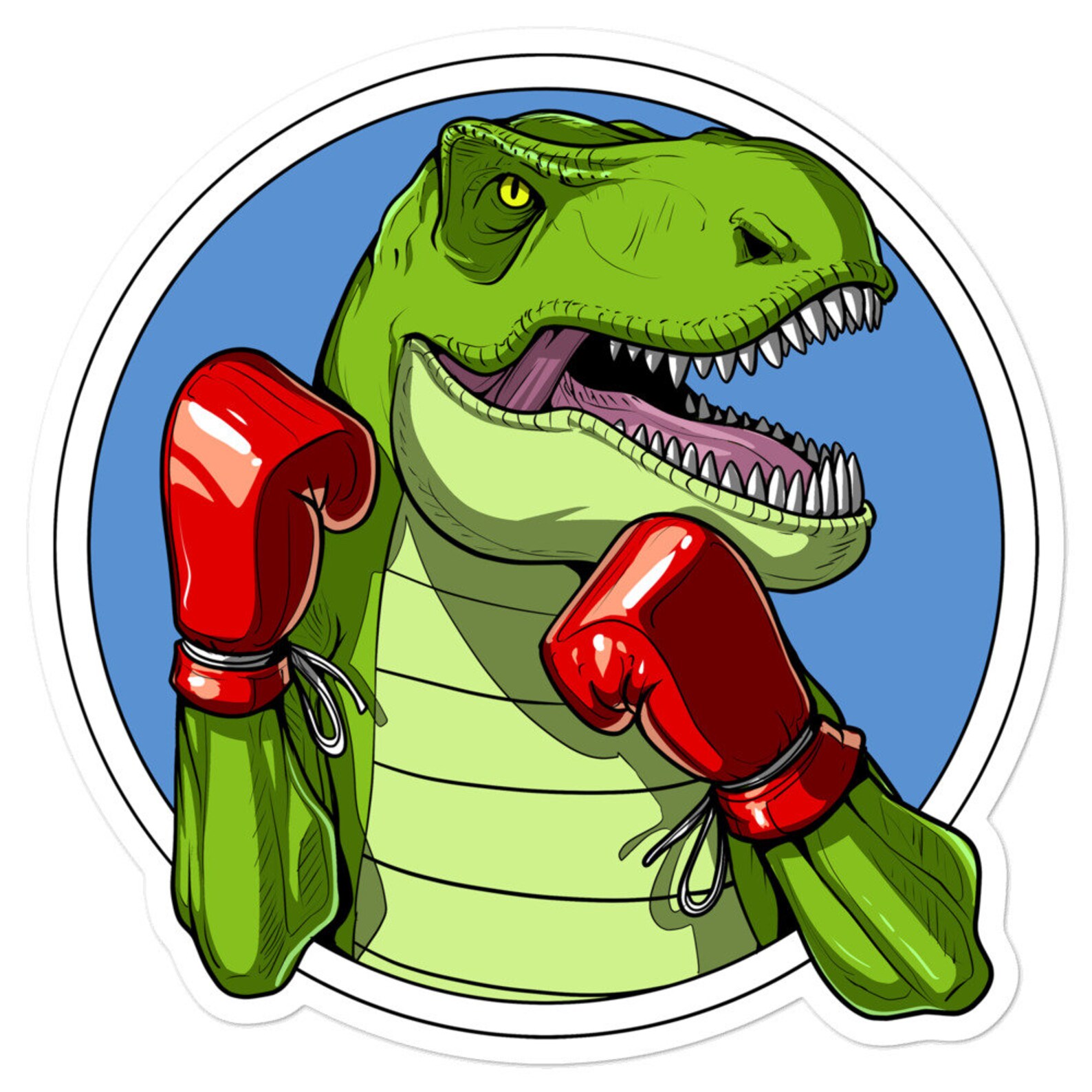 T-Rex Dinosaur Boxing Sticker Kickboxing Sticker Muay Thai | Etsy