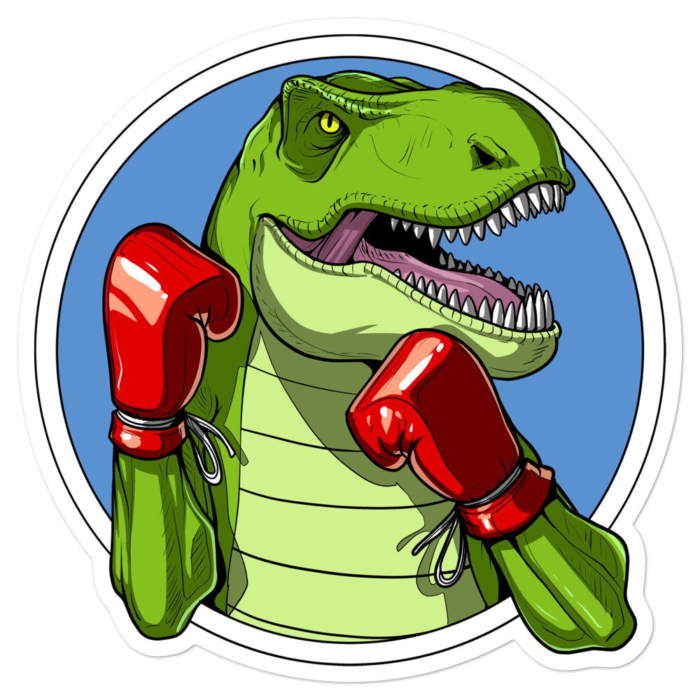 T-rex Dinosaur Boxing Sticker Kickboxing Sticker Muay Thai - Etsy