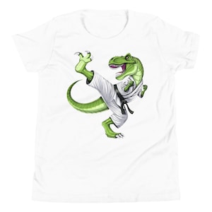 Karate T-rex Dinosaur Kids Shirt, Karate Boys Shirt, Kickboxing Tee ...