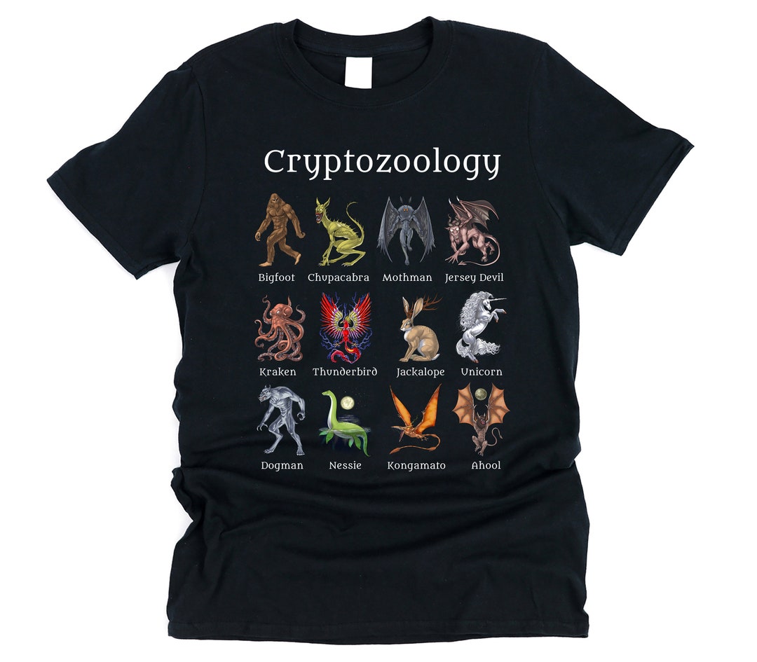 Cryptozoology Shirt Cryptid Creatures Tee Bigfoot Mothman - Etsy