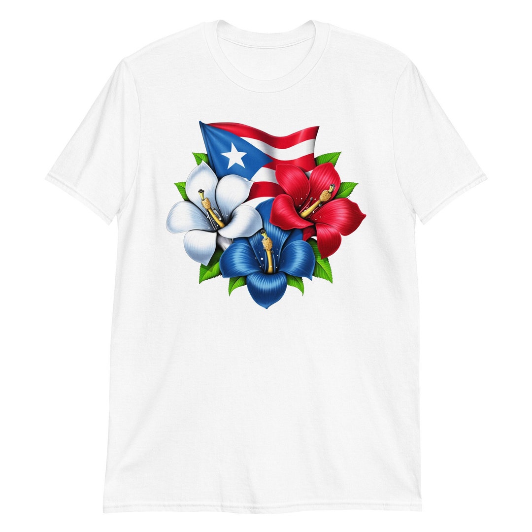 Puerto Rican Flowers T-shirt, Puerto Rico Flag Shirt, Boricua Tee ...