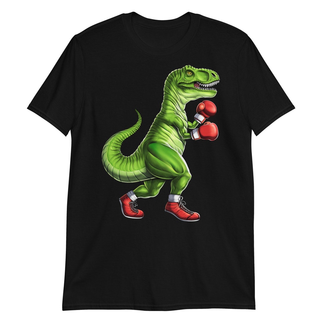 T-rex Dinosaur Boxing T-shirt, Kickboxing Tee, Mens Boxing Shirt ...