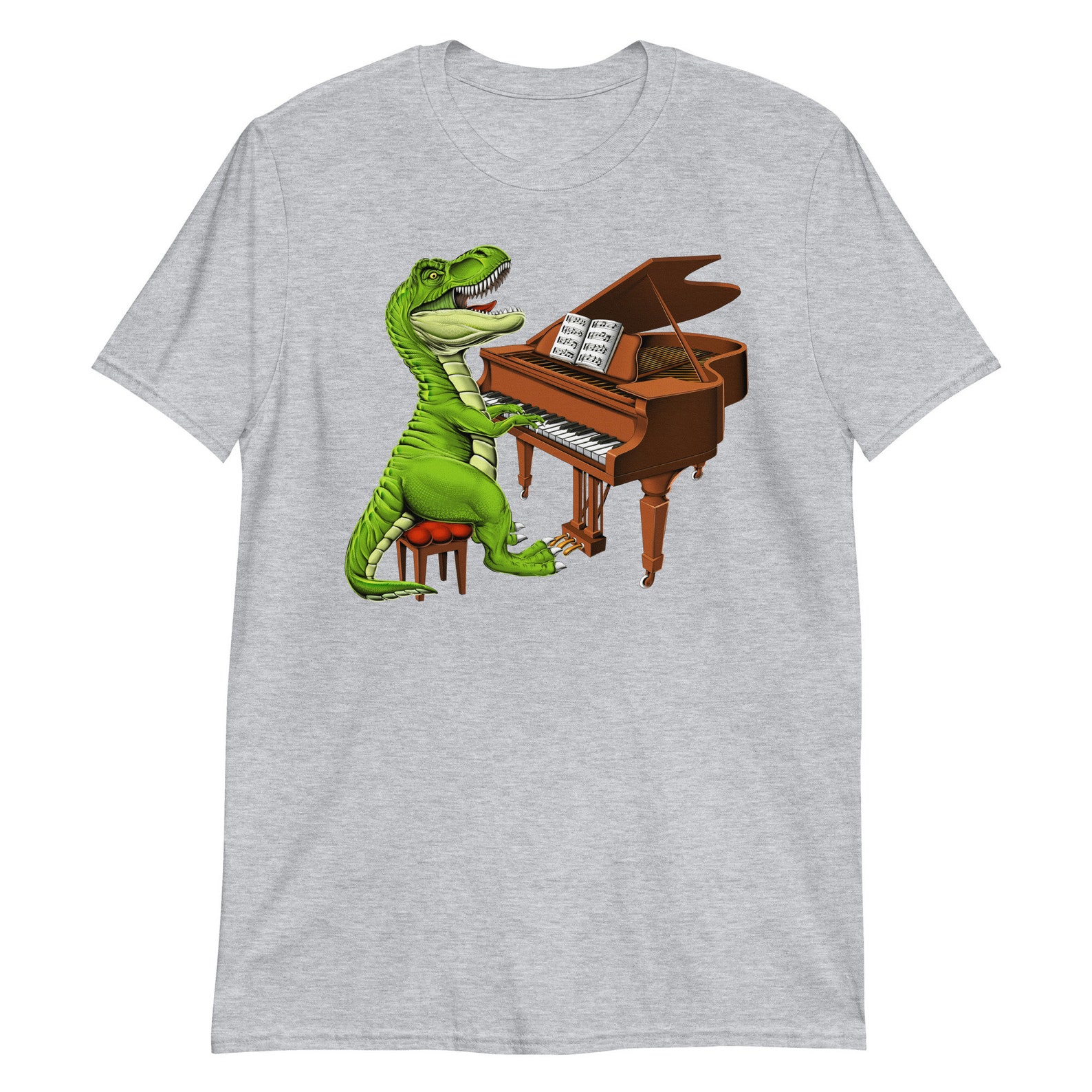 T-rex Dinosaur Playing Piano T-shirt: Musician Pianist Tee - Etsy