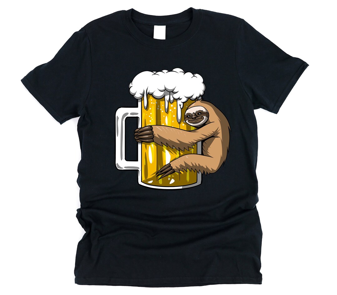 Sloth Beer Drinking Party Shirt Mens Sloth Tee Womens Sloth Clothing ...