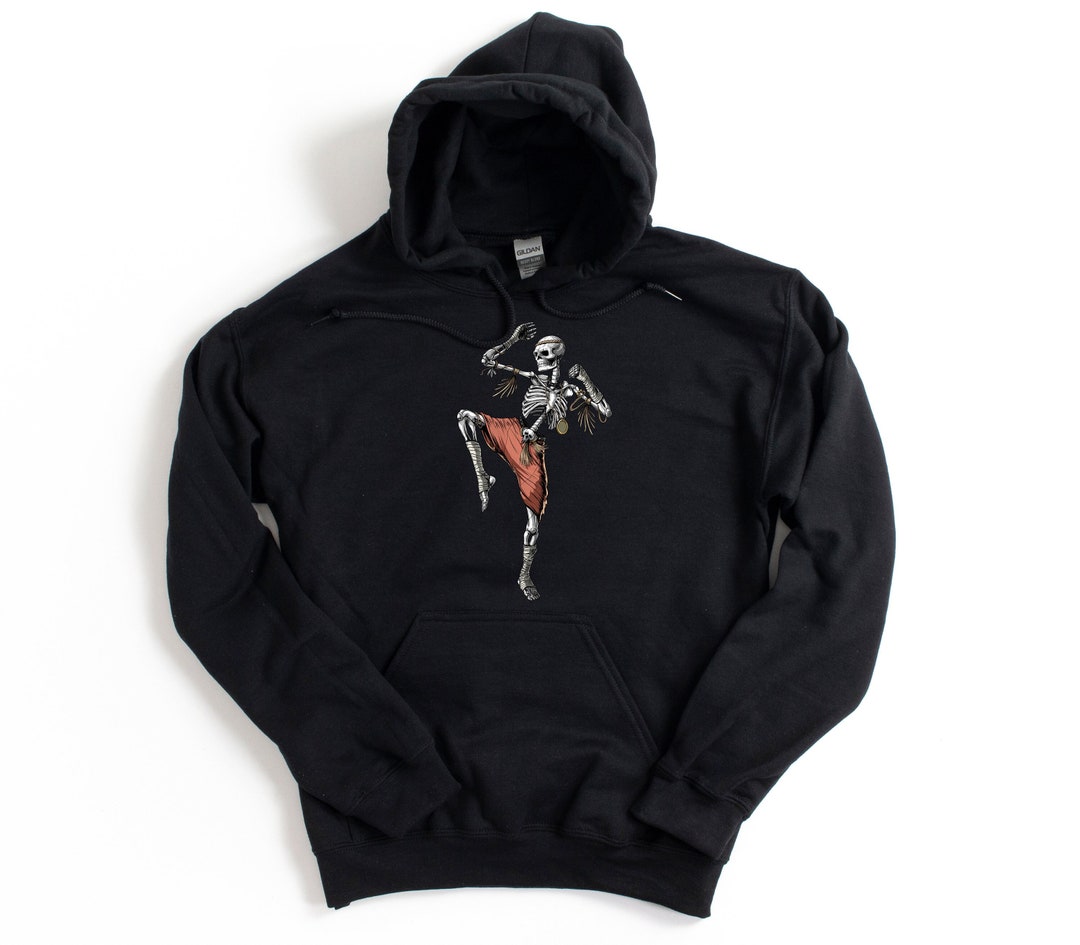 Skeleton Muay Thai Hoodie Kung Fu Martial Arts Hoodie - Etsy