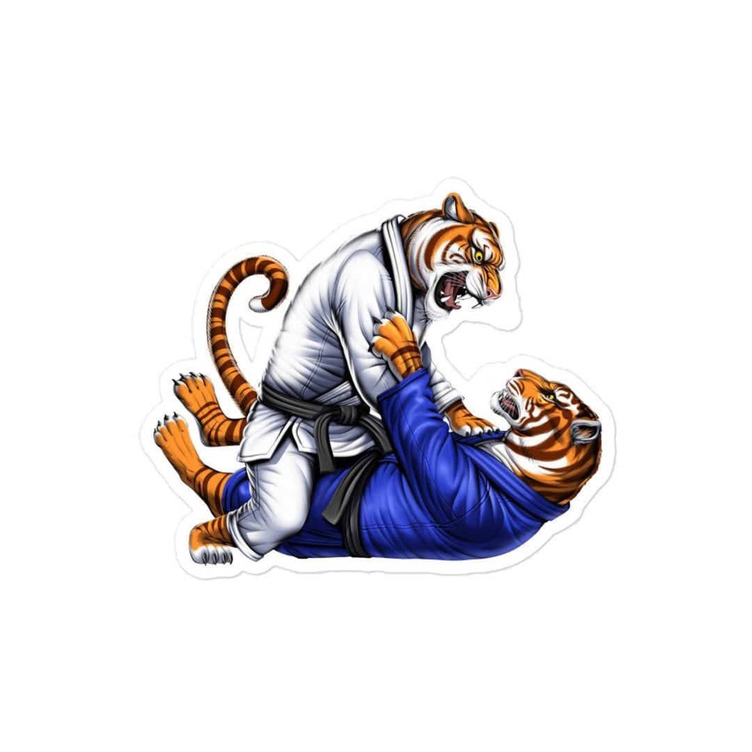 Tiger Jiu-jitsu Sticker, Jiu-jitsu Sticker, Judo Stickers, Wrestling Sticker, Martial Arts ...