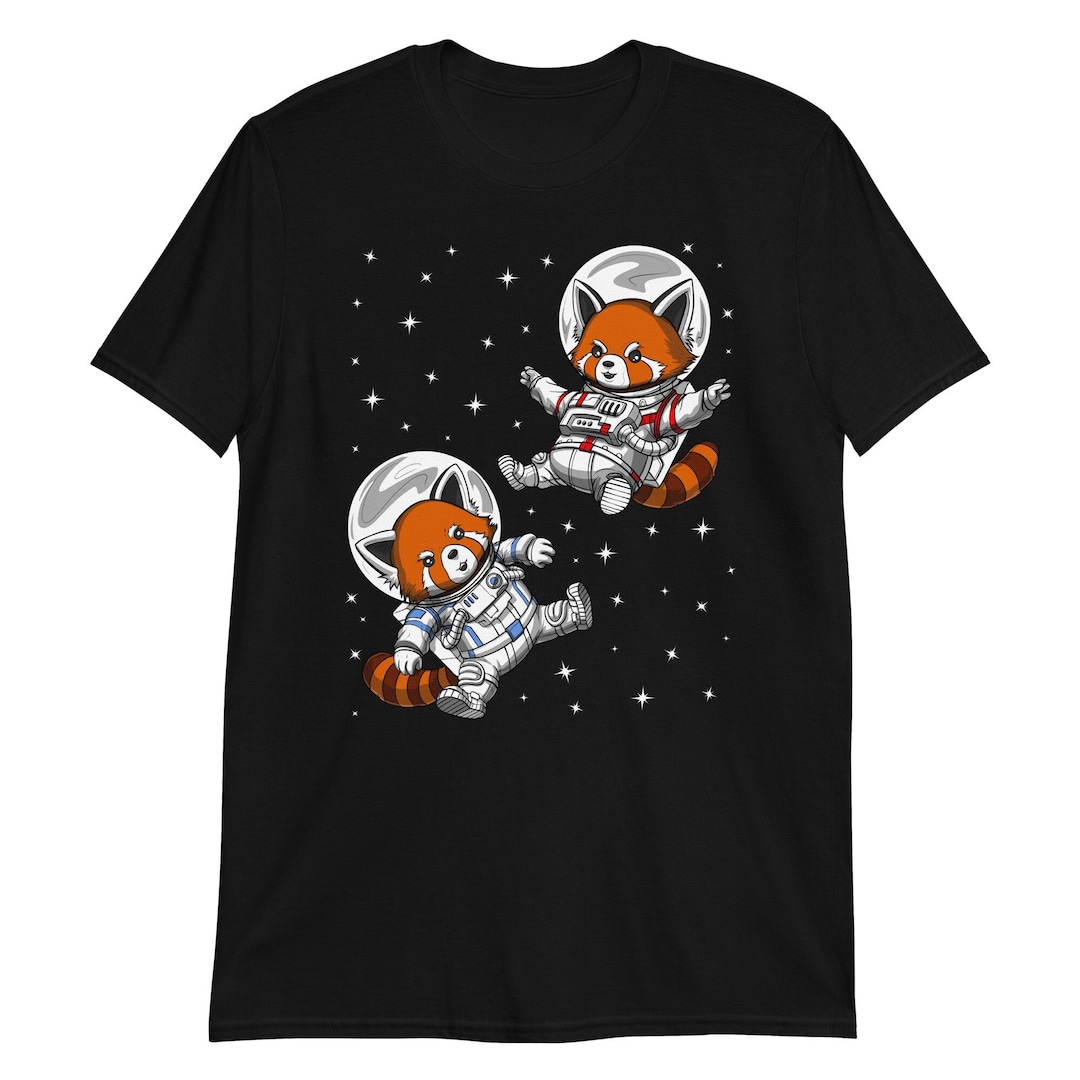 Red Panda Bear Space Astronaut T-shirt, Red Panda Tee, Cute Red Panda ...
