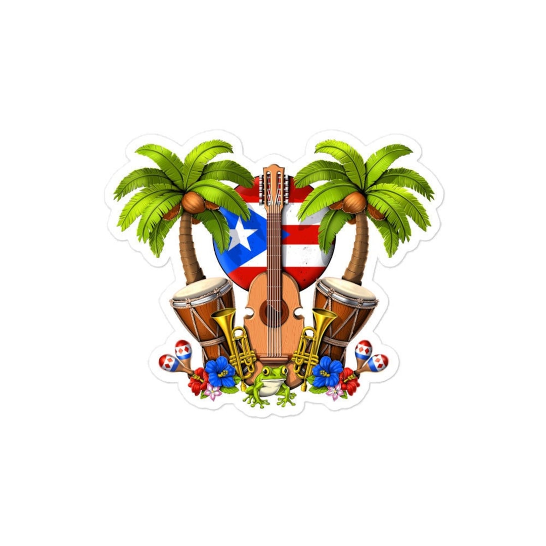 Coqui Frog Sticker, Puerto Rico Flag Sticker, Boricua Sticker, Taino ...