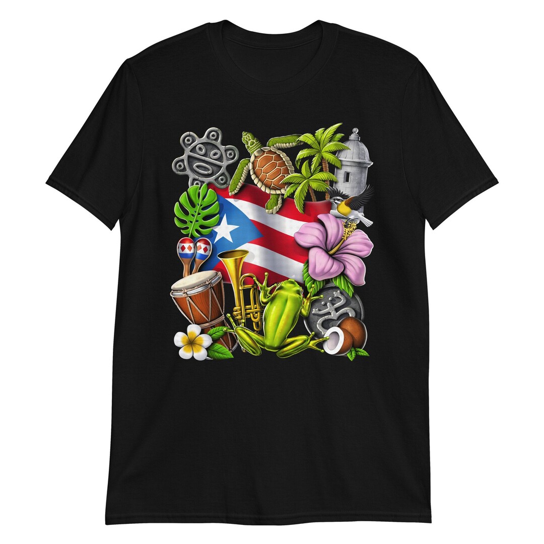 Puerto Rico Shirt, Boricua Shirts, Taino Tee, Coqui Frog T-shirt ...