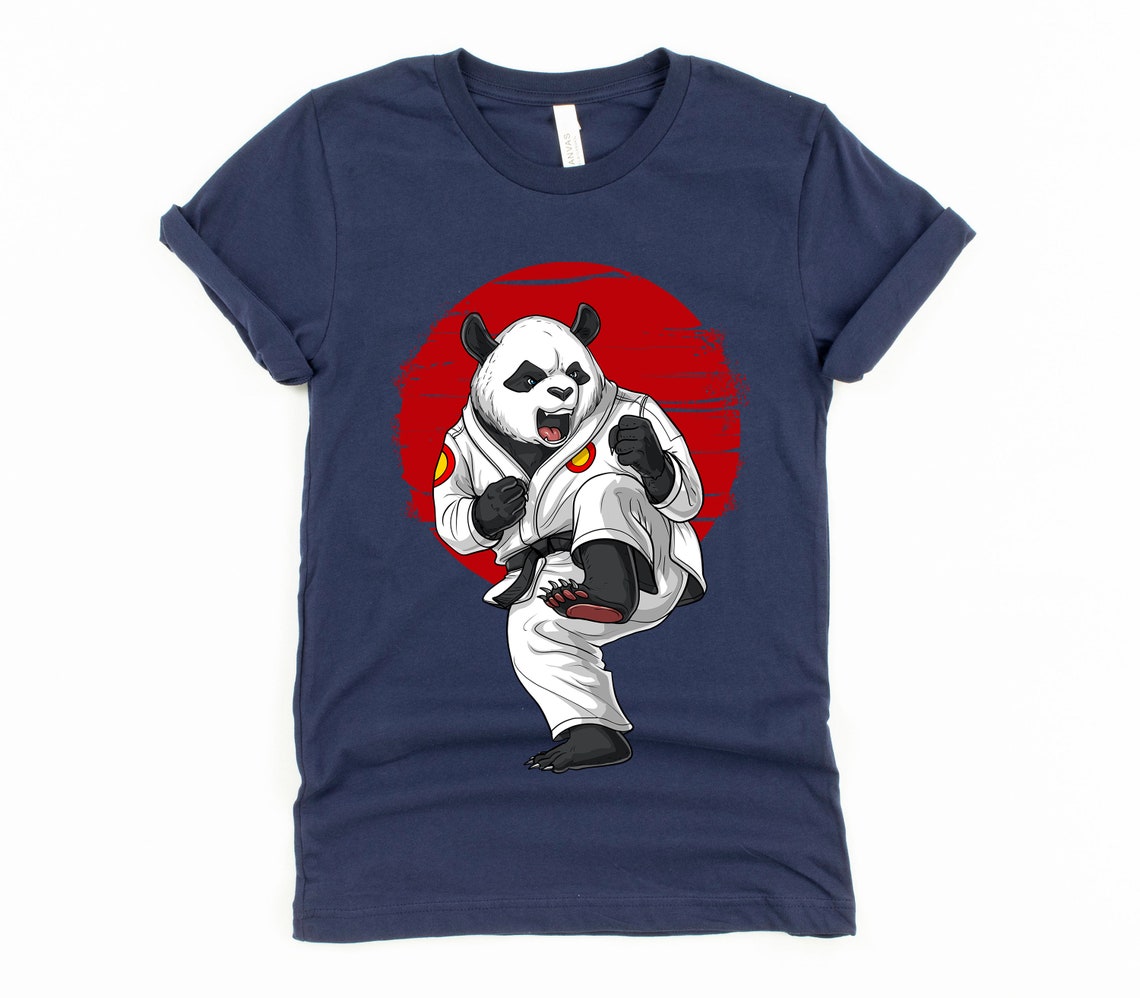 Panda Bear Karate Shirt Kickboxing Shirt Funny Panda Tee | Etsy