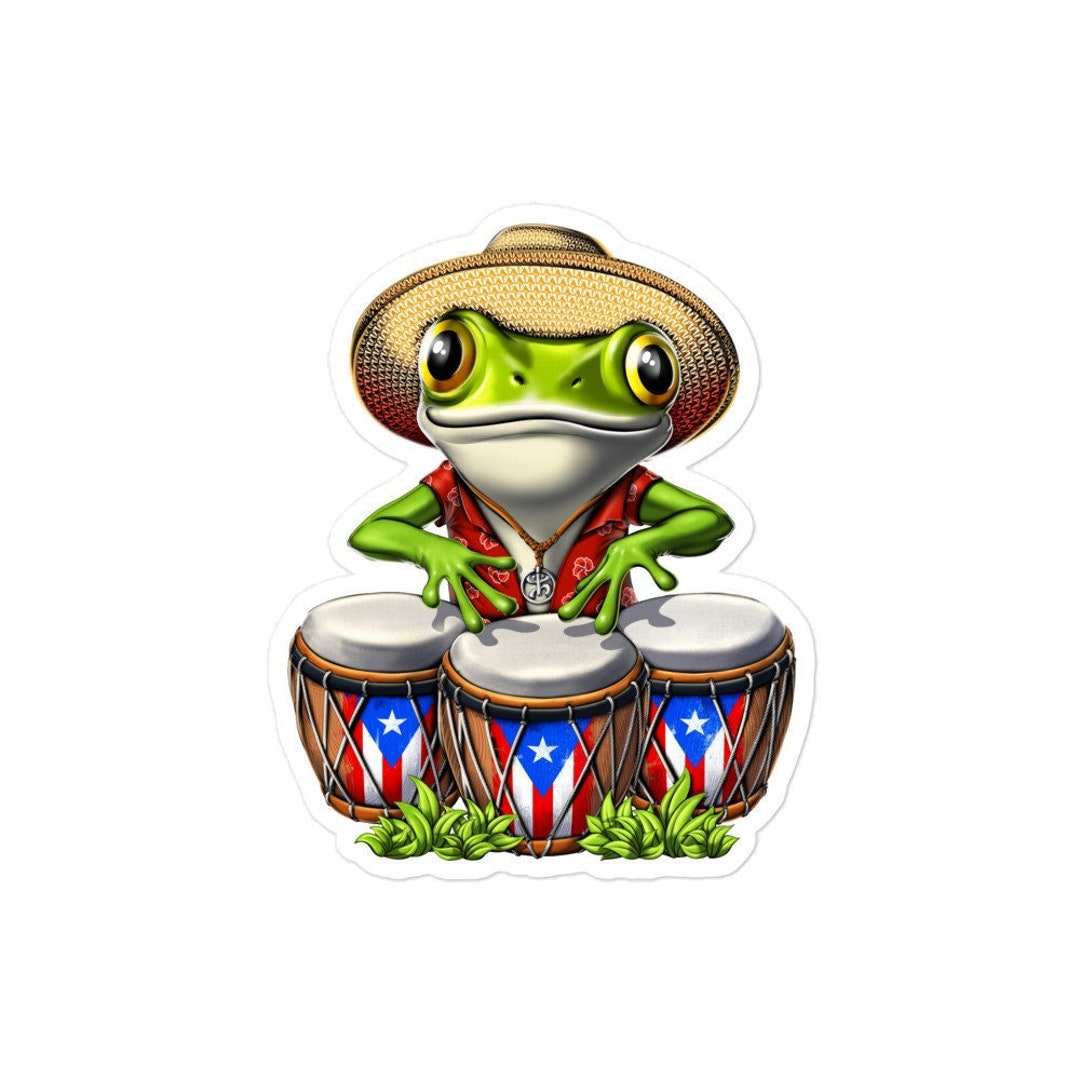 Coqui Frog Sticker, Puerto Rico Sticker, Boricua Sticker, Taino Sticker ...