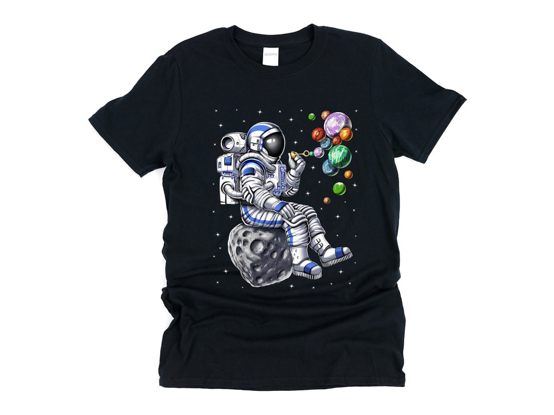 Space Astronaut T-shirt, Planets Shirt, Cosmic Mens Shirt, Solar System ...