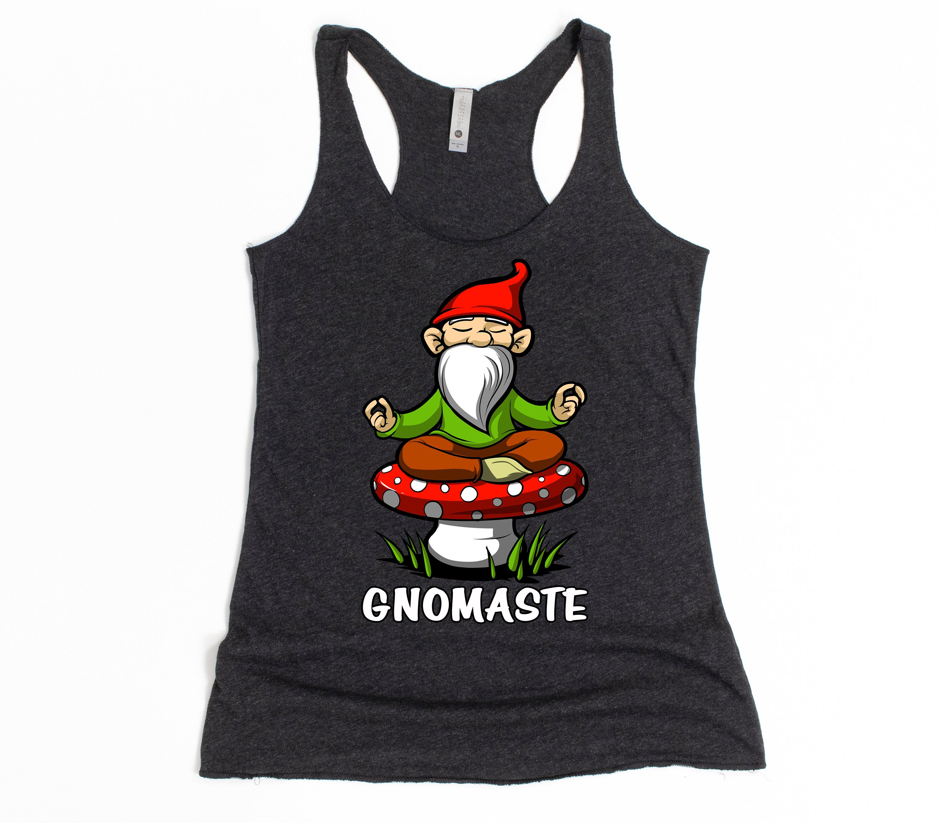 Gnomaste Yoga Gnome Womens Tank Top Garden Gnome Racerback - Etsy