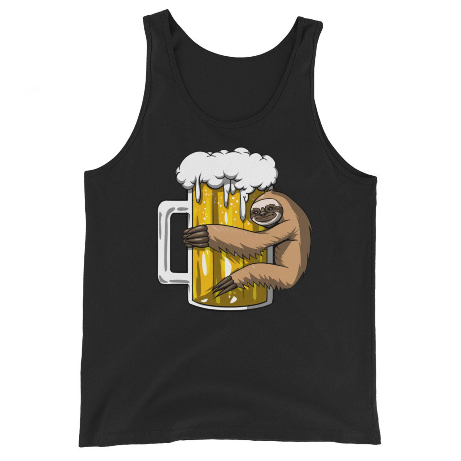 Sloth Beer Party Mens Tank, Sloth Tank Top, Mens Party Tank, Beer Mens ...