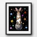 Jackalope Rabbit Poster Rabbit Antelope Posters Cryptids - Etsy