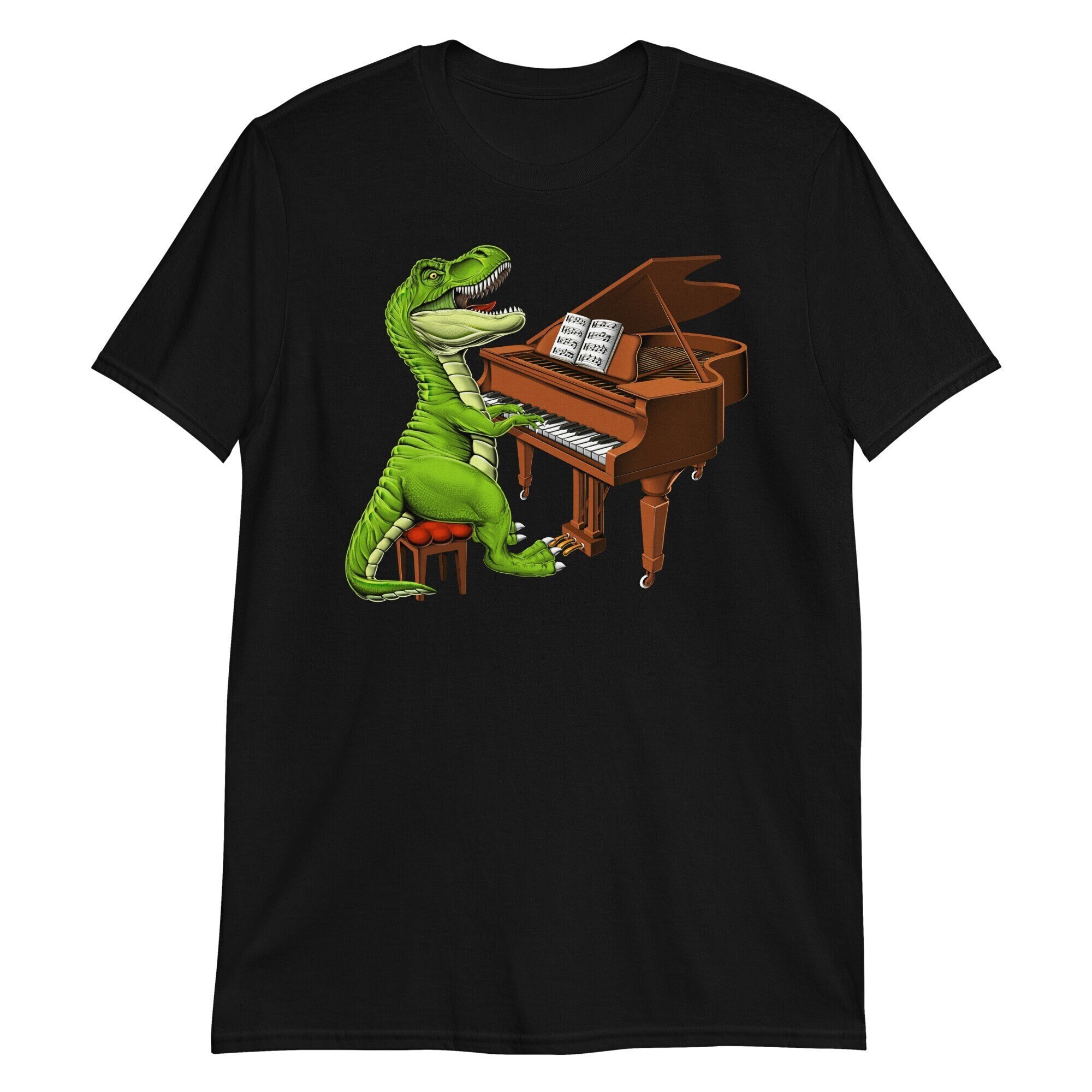 T-rex Dinosaur Playing Piano T-shirt: Musician Pianist Tee - Etsy