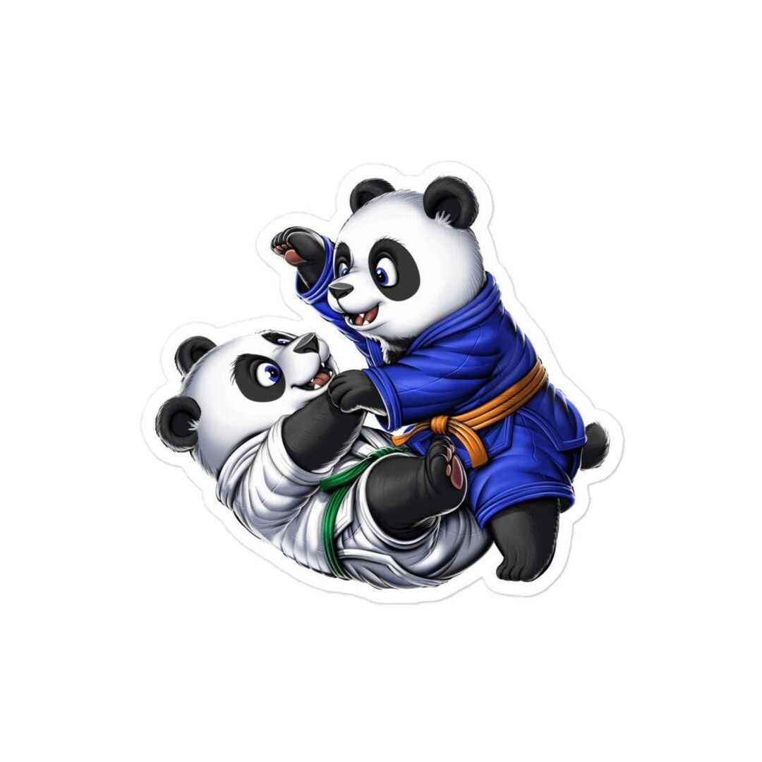 Panda Bears Jiu-jitsu Sticker, Jiu-jitsu Decal, Judo Stickers ...