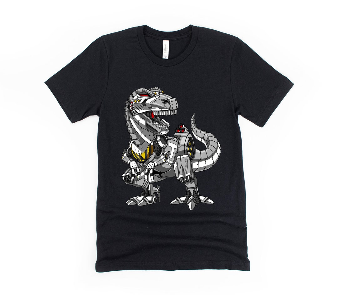 T-rex Dinosaur Robot Shirt Dinosaur Mens Tee Boys Dinosaur - Etsy