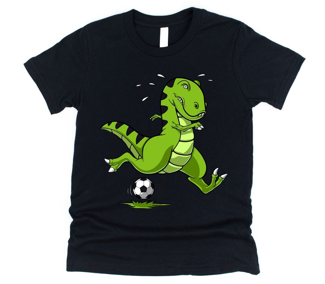 T-rex Dinosaur Soccer Kids Shirt Boys Soccer Tee Kids Dinosaur Tee Kids ...
