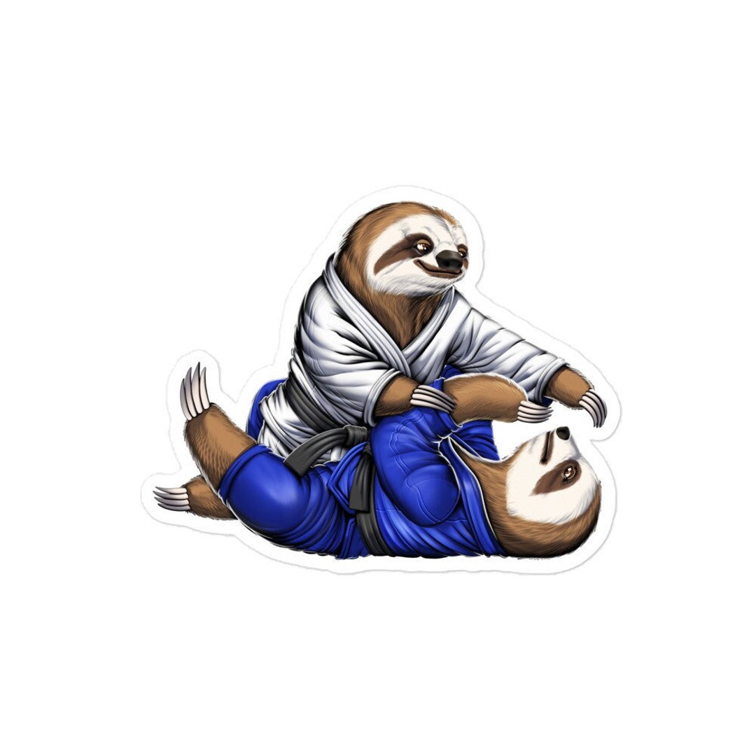 Sloth Jiu-jitsu Sticker, Jiu-jitsu Sticker, Judo Stickers, Wrestling Sticker, Martial Arts ...
