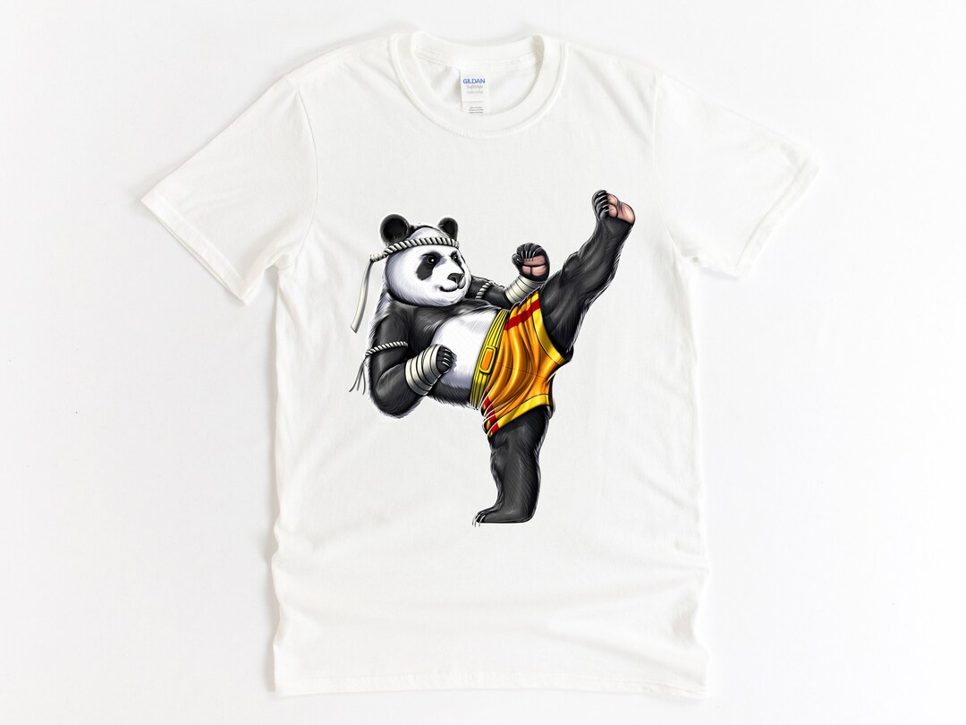 Panda Muay Thai Shirt, Thai Boxing Shirt, Karate Mens Tee, Martial Arts ...