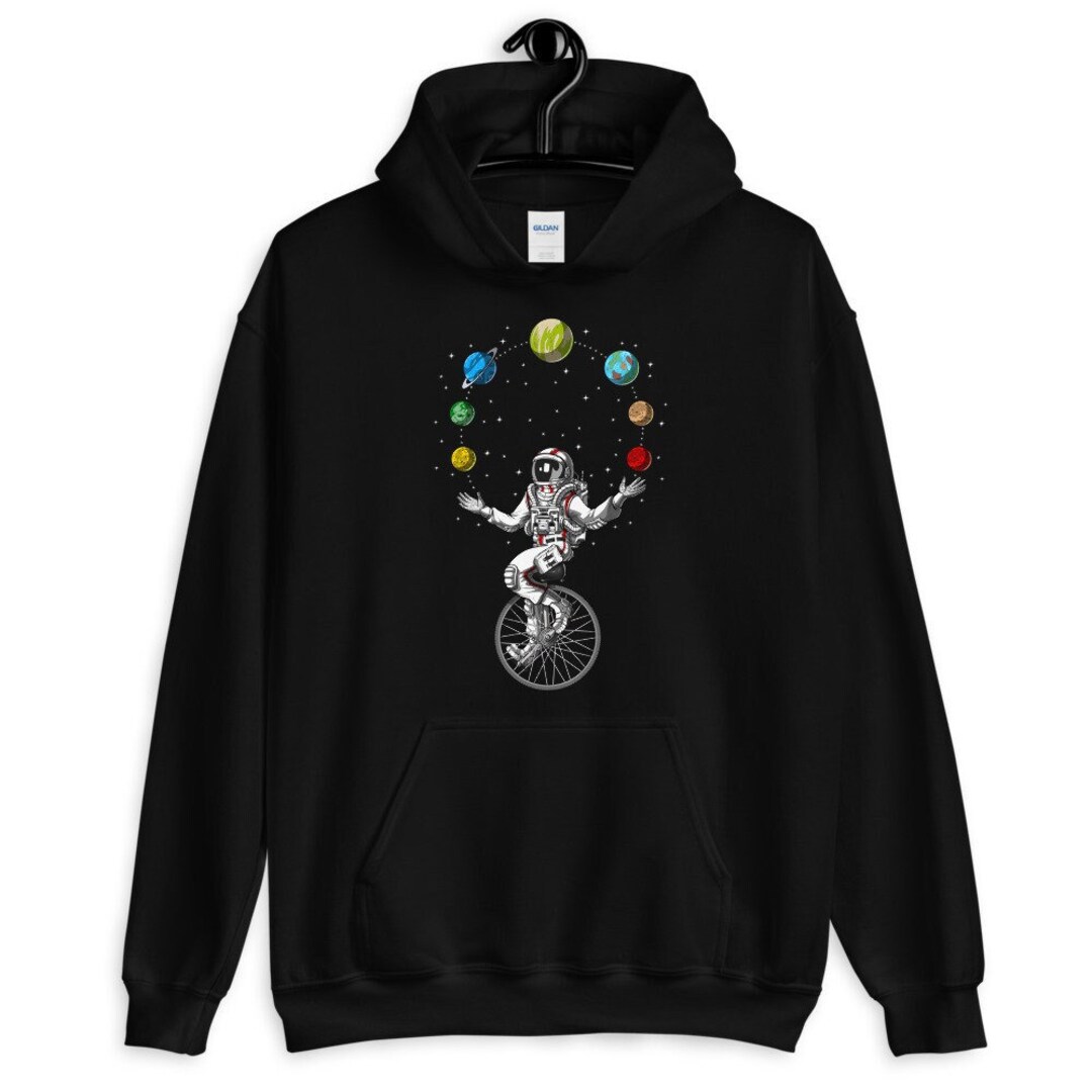 Astronaut Juggling Space Planets Hoodie, Solar System Sweatshirt ...